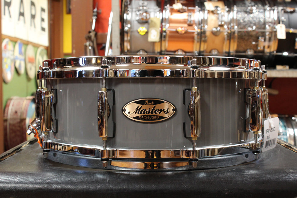 Pearl Masters Pure Maple Snare Drum 5x14 Putty Grey – Wood & Weather ...
